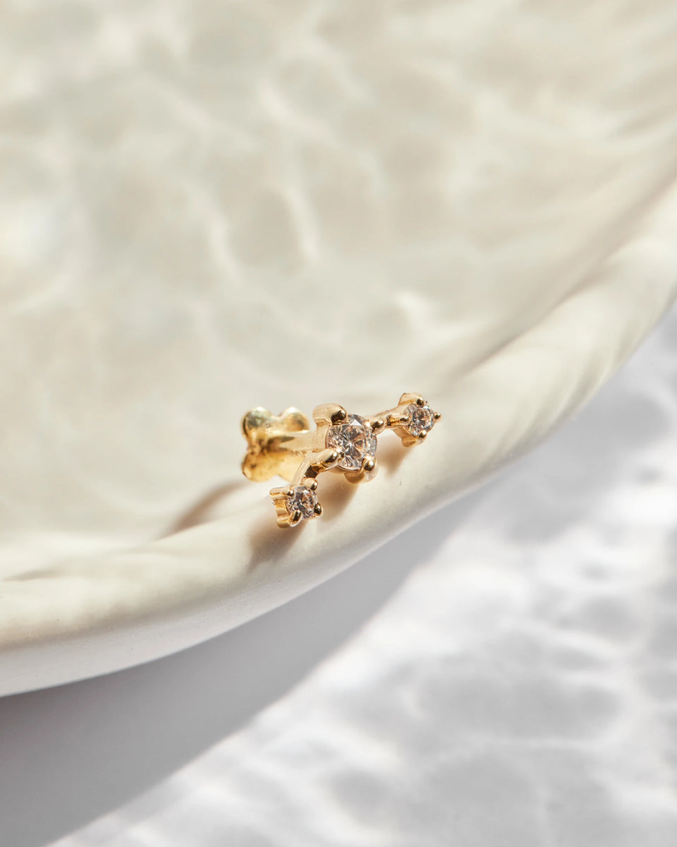 Helix Stecker Gold aus 585 Echtgold (14K) – Lisa Eleni